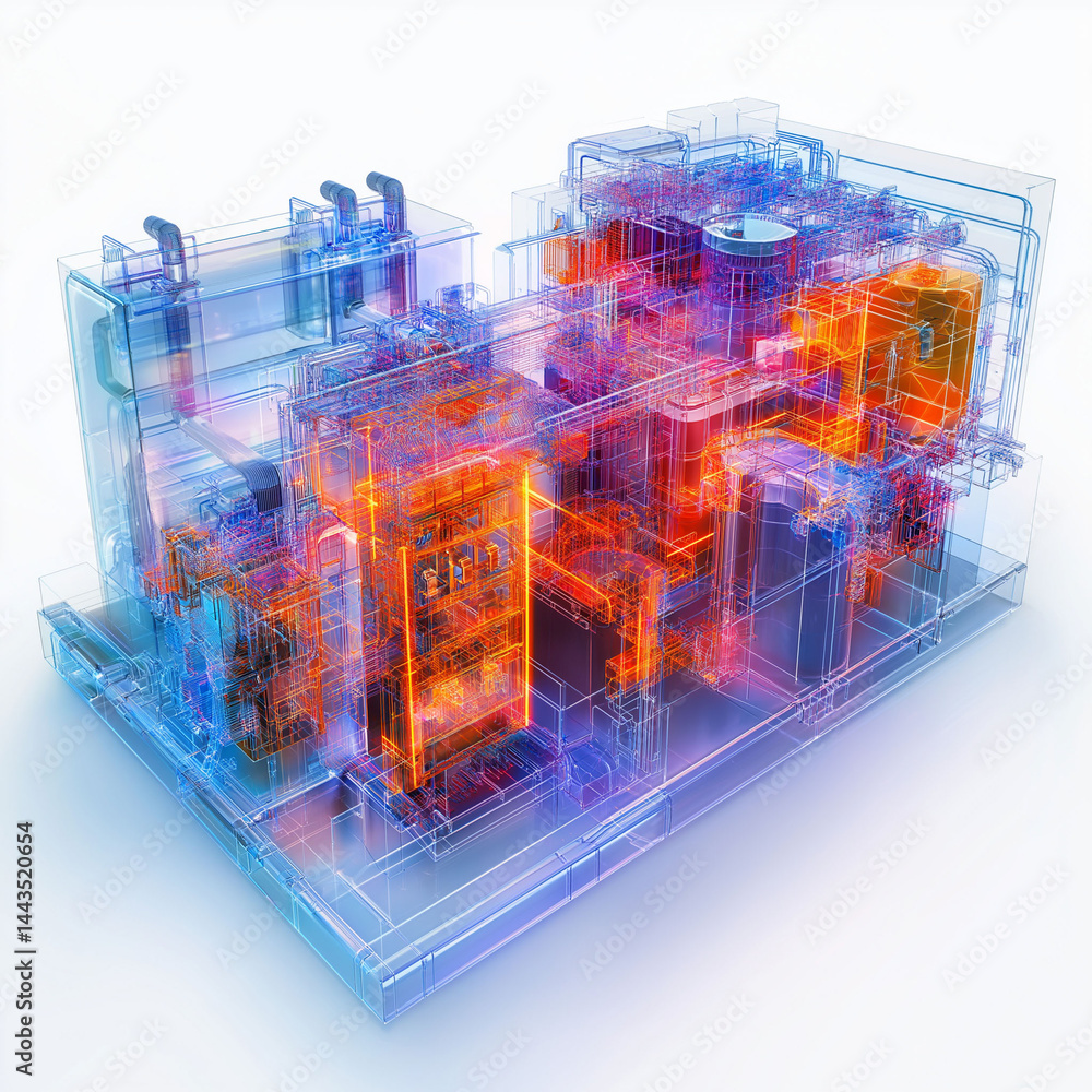 Digital twin virtual simulation. Smart manufacturing real-time modeling ...