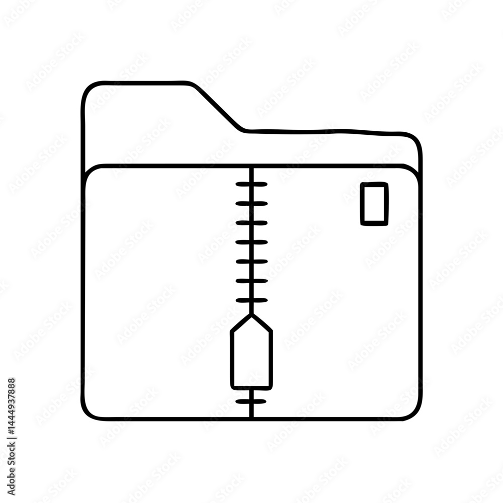 zip folder icon icon, zip folder icon vector illustration-simple ...