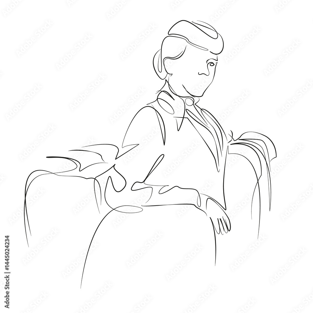 One continuous single drawing line art flat doodle travel ...