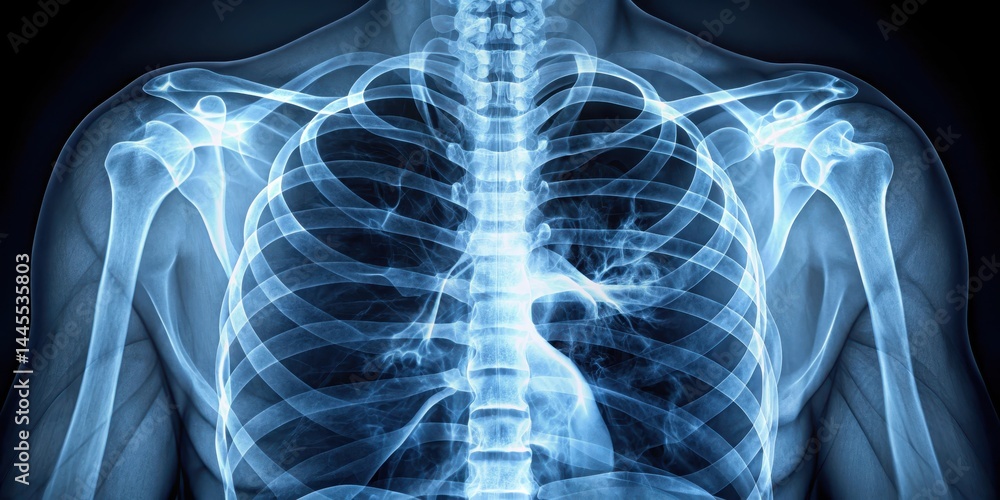 Chest X-ray showing a collapsed lung with alveolar consolidation and ...