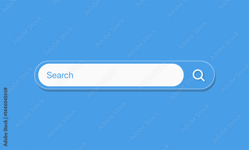 Modern search box UI element with transparent background. Ideal for ...