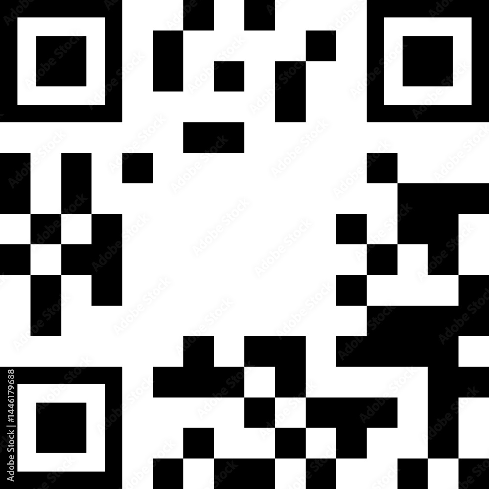 Large QR code in square format for phone, with Position Detection ...