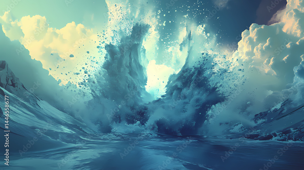 Explosive water splash frozen in time. [Frozen Time] | Stilled Moments ...