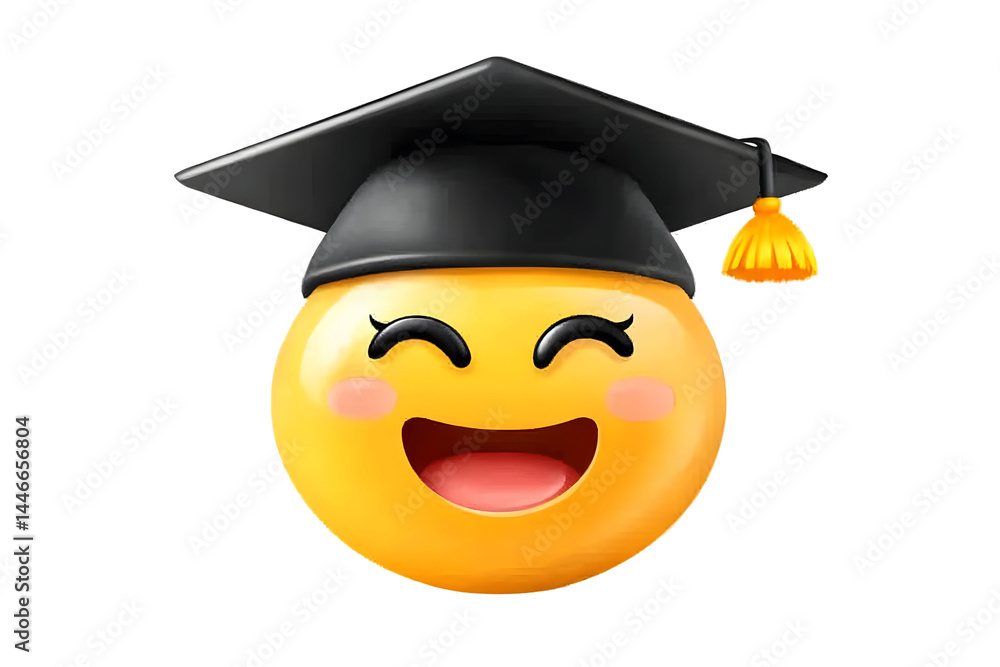 Stock-Illustration „Happy Graduation Emoji Illustration With Graduation ...