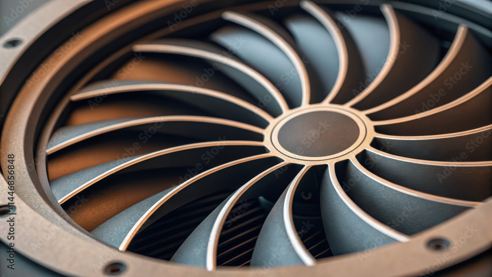 Mechanical fan concept with curved blades designed for efficient ...