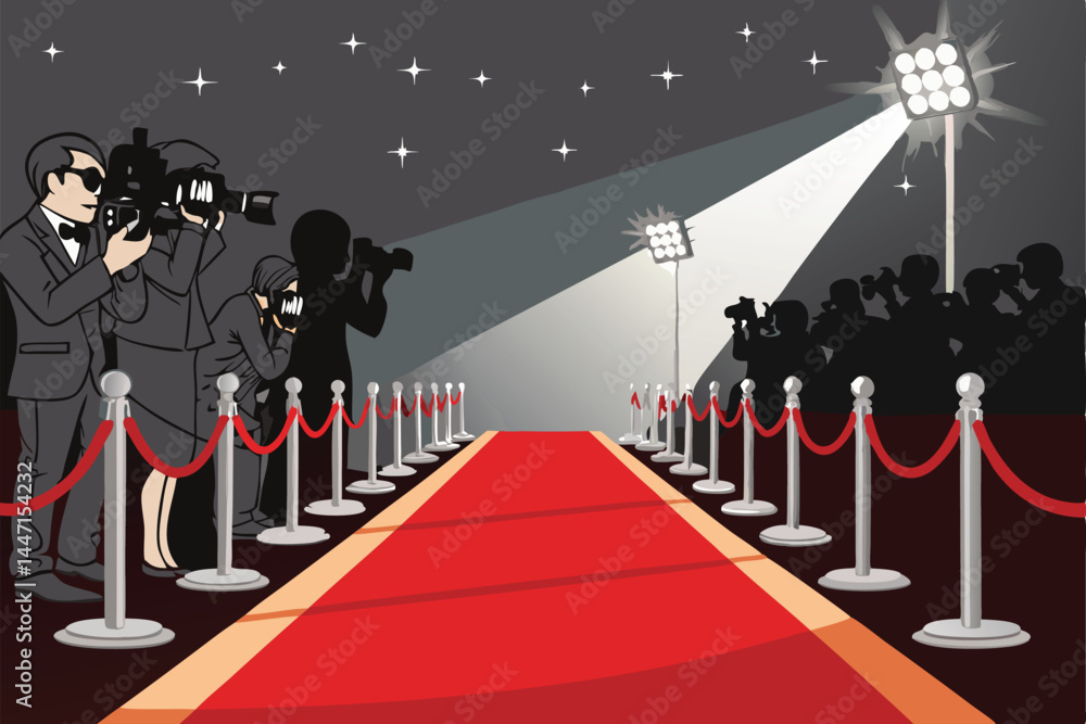 Design a vibrant vector background for a movie premiere event ...