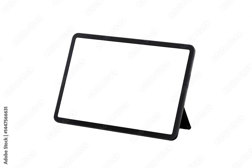 Blank screen tablet mockup in diagonal horizontal position on ...