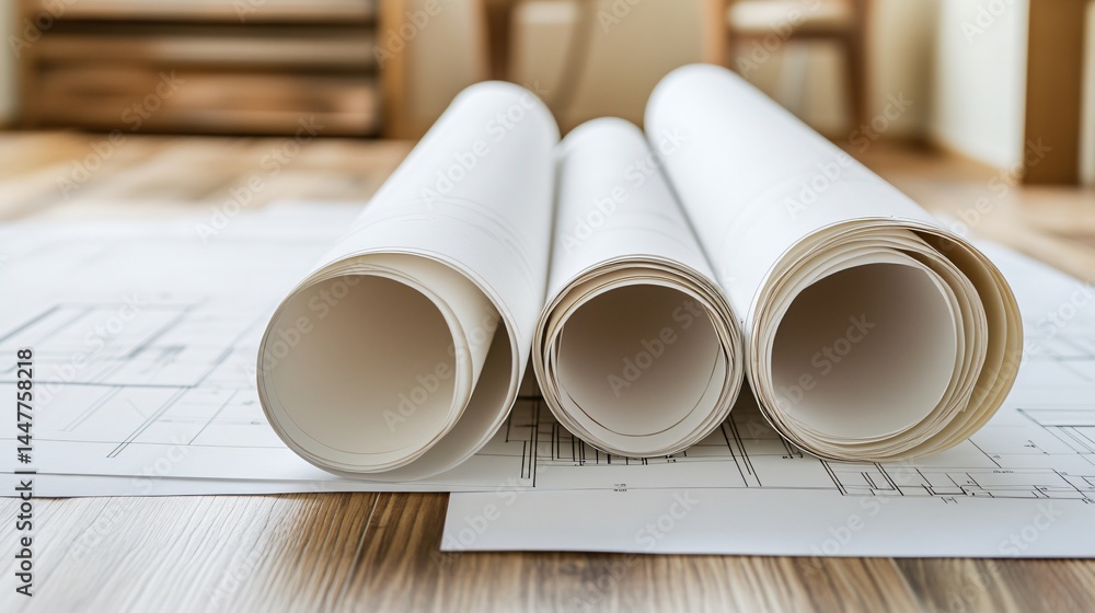A technical sheet showing a residential floor plan with construction ...