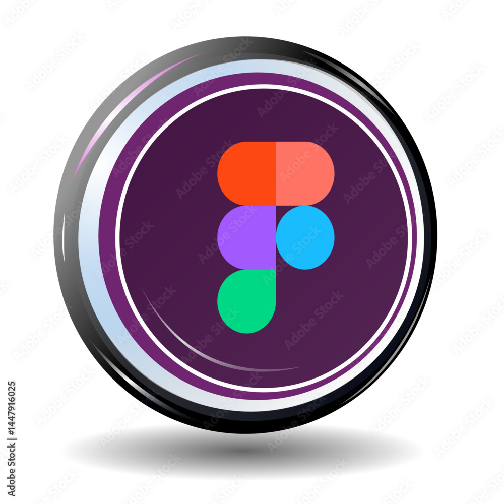 Figma logo icon set. Figma icon vector. Figma button vector. Figma ...