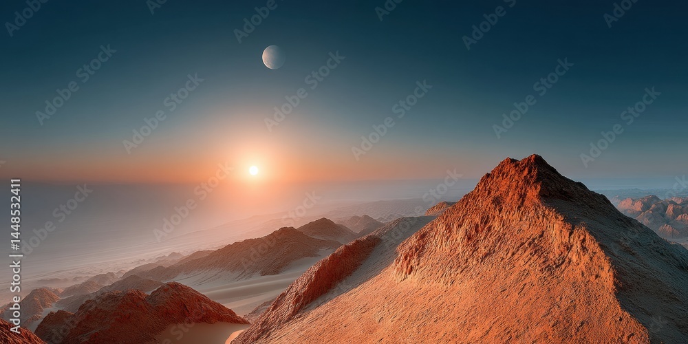 Extraterrestrial Horizons Futuristic Mars Landscape Visualization for ...