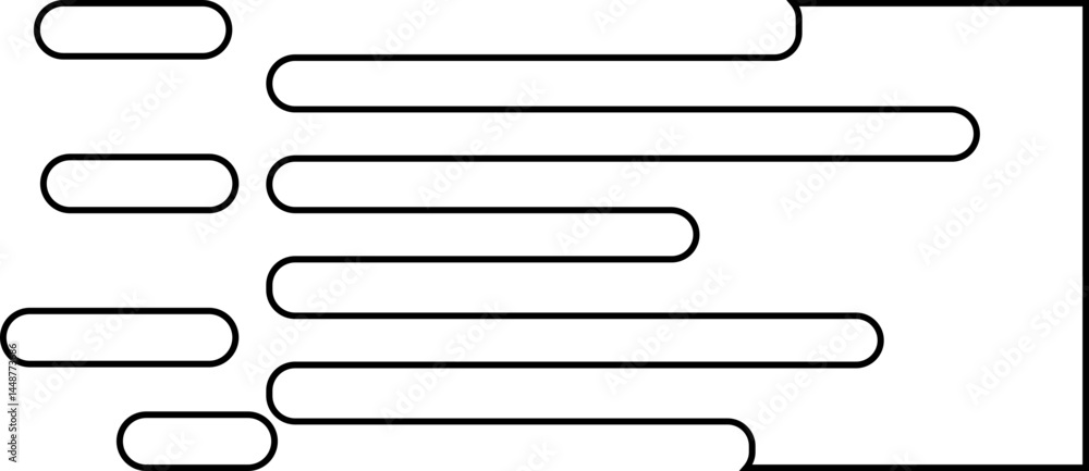 Speed lines icon of fast motion symbols. Comic and manga books speed ...