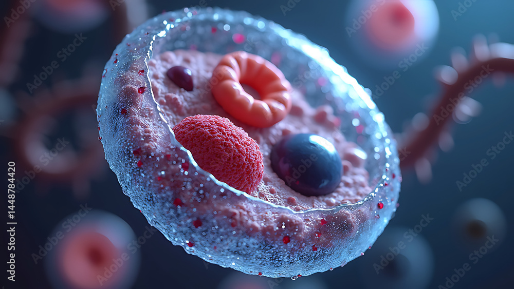 Explore the Detailed Anatomy of an Animal Cell with Focus on Organelles ...