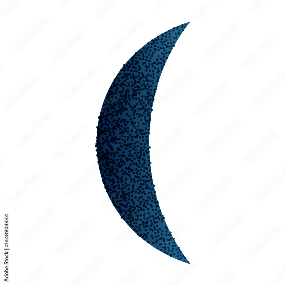 Lunar moon phases with crescent, full, and half shapes, abstract night ...