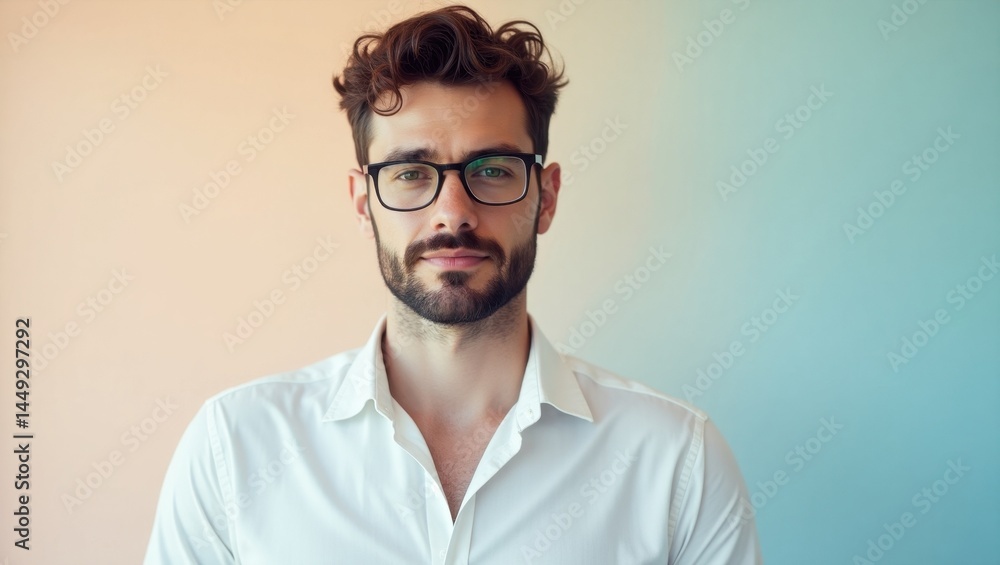 Magnesium Powder. Pure White Innocence. Male man model isolated ...