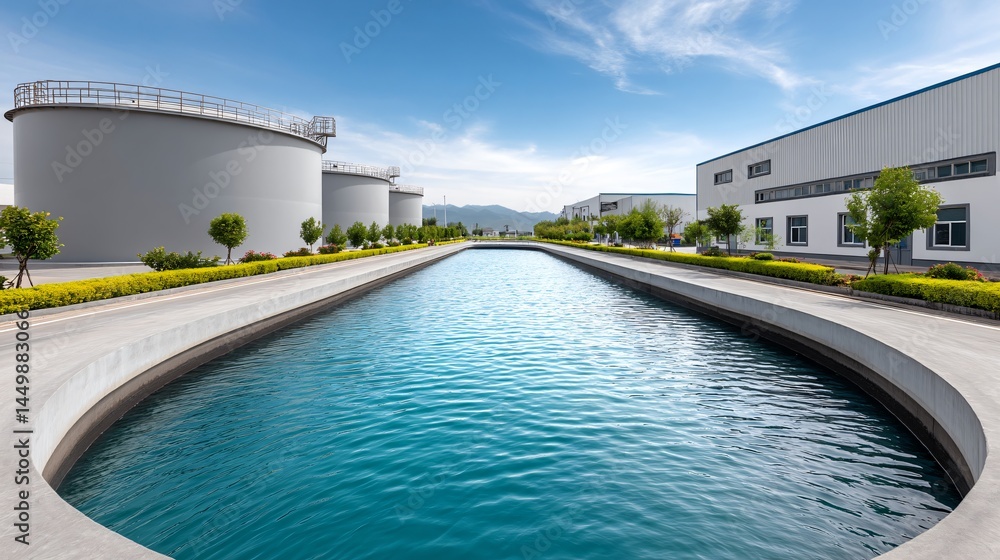 Stack of wastewater engineering plans showing treatment process ...