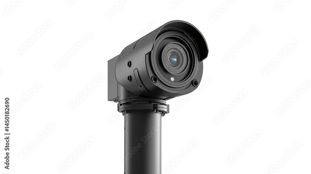 CCTV camera to monitor security around, isolated on transparent ...