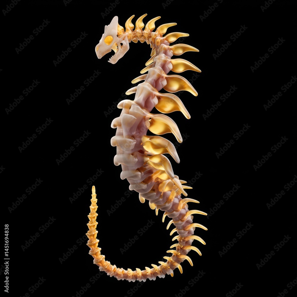 Intricate Skeletal Structure of a Unique Creature Detailed Anatomy of a ...