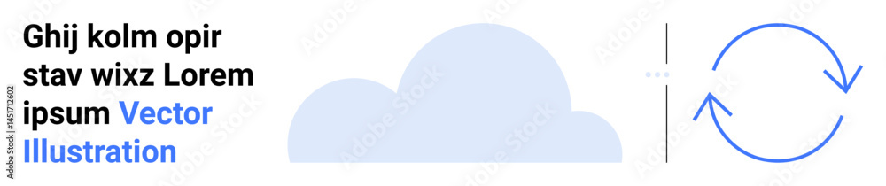 Cloud icon paired with circular arrows representing synchronization in ...