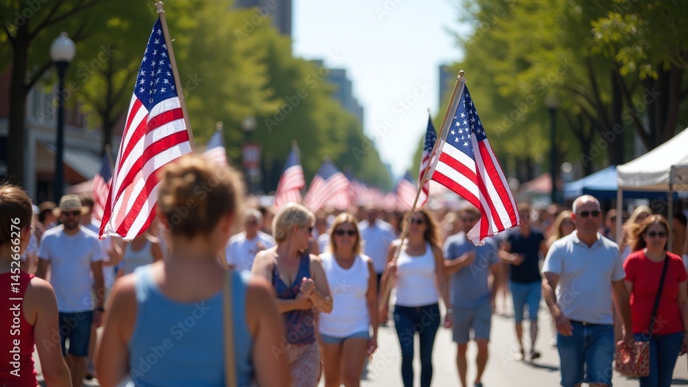 Flag Day Parade, Marching with flags, Celebrating national heritage ...