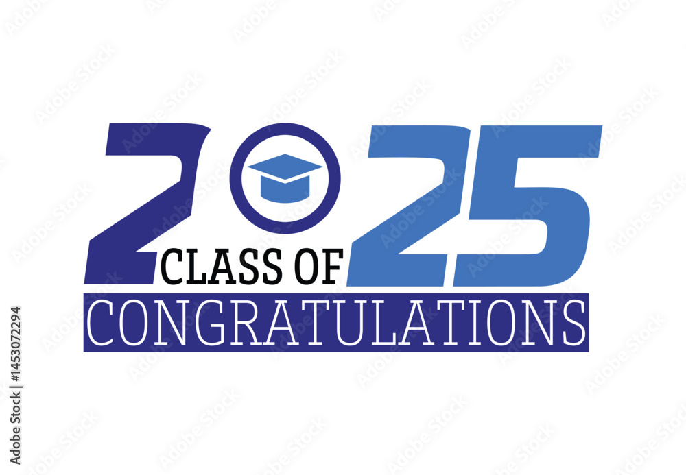 Stock-Vektorgrafik „ class of 2025 congratulations Graduate template ...