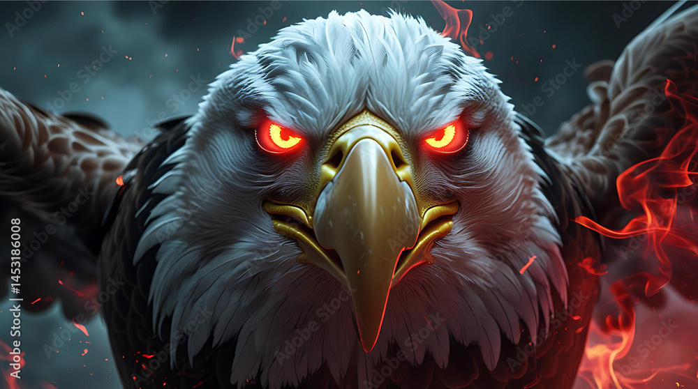 angry eagle face with sharp gaze Stock Illustration | Adobe Stock