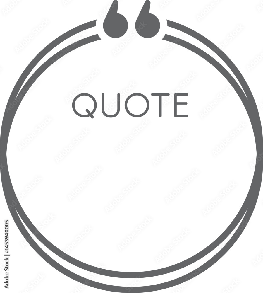 Vector de Stock Circular frame with quotation marks is waiting to be ...