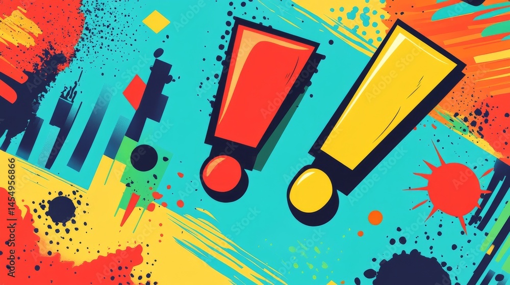 Exclamation points and question marks can have backgrounds with ...