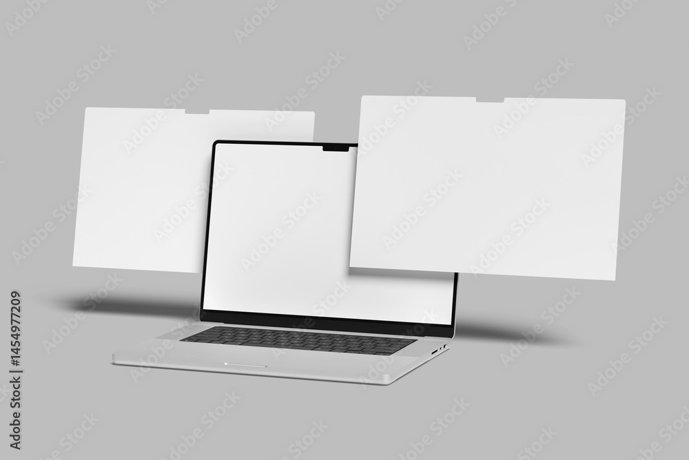 Laptop website presentation blank mockup Stock Photo | Adobe Stock