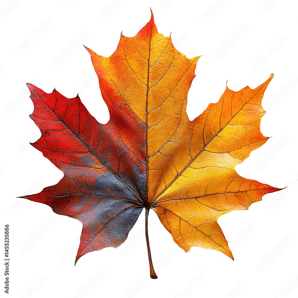 Stock-Foto „Autumn maple leaf fall foliage seasonal color change ...