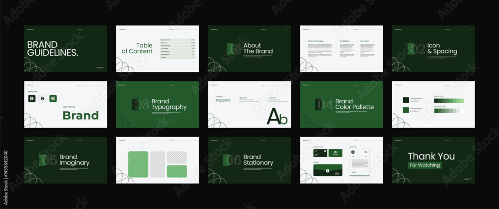 Landscape branding guideline template, Brand guideline manual ...