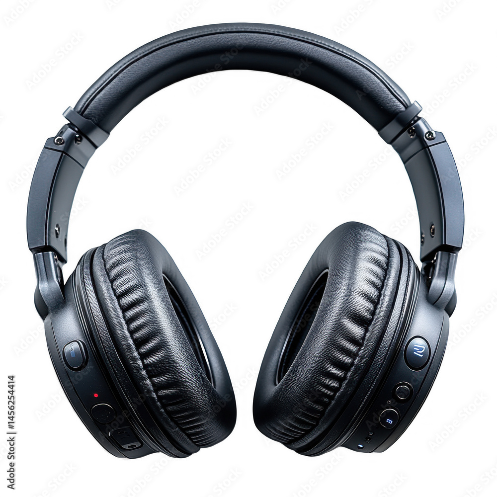 Black wireless bluetooth headphones over ear noise cancelling ...