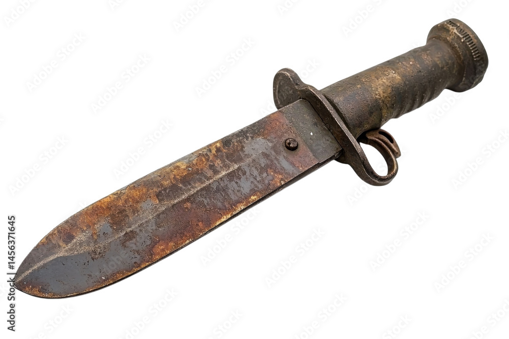World War II Military Bayonet: Vintage Weapon Close-Up, Historical ...