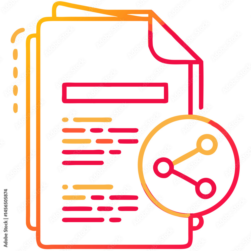 Vector Document Sharing Icon on Transparent Background Stock Vector ...