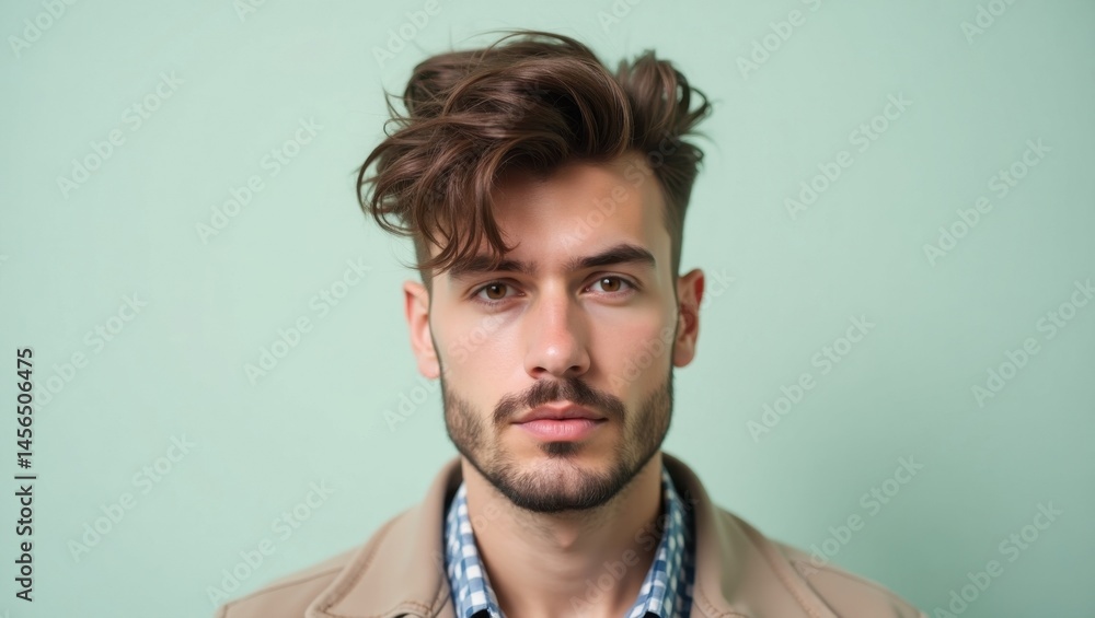 Wolf Haircut. Wild masculinity. Male man model isolated background ...