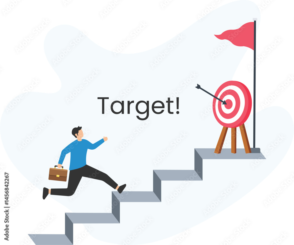 Achieve target or reach goal, performance metrics or key performance ...