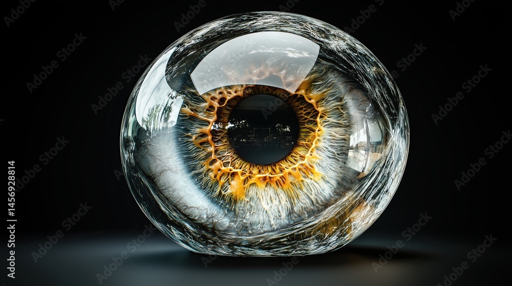 The body parts made of crystal glass is conveyed : diaphragm, inner ...