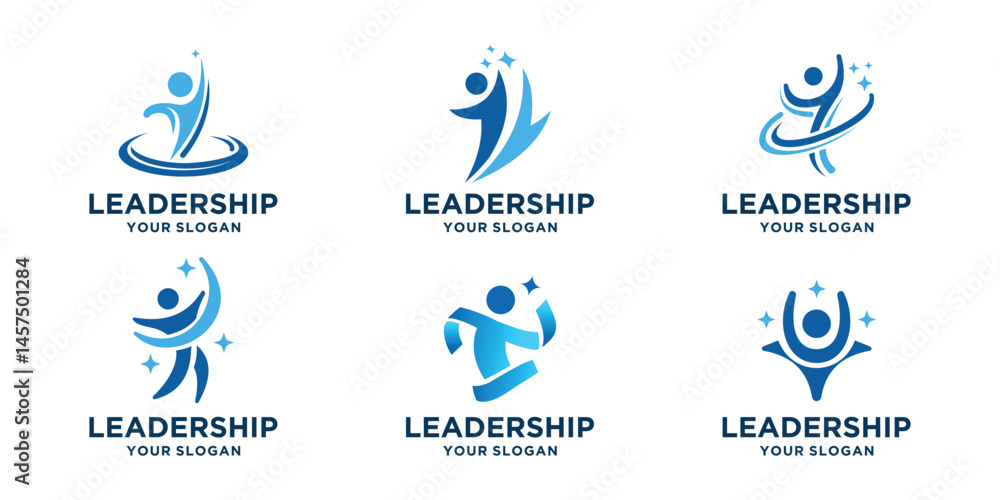 people leadership logos success and education logo vector illustration ...