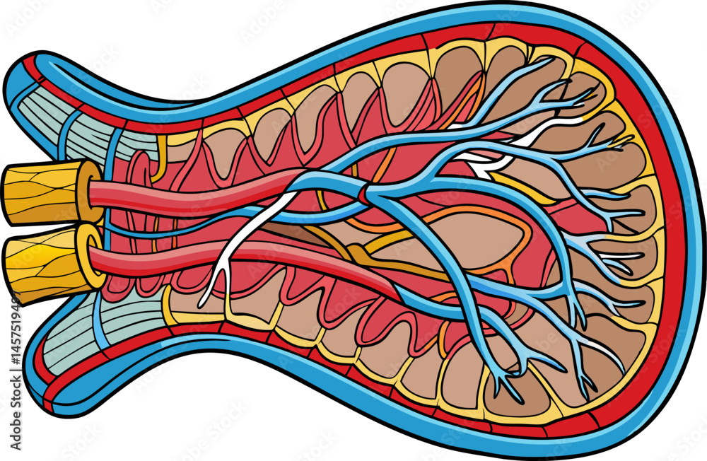 anatomical differences outline diagram. Labeled educational physiology ...
