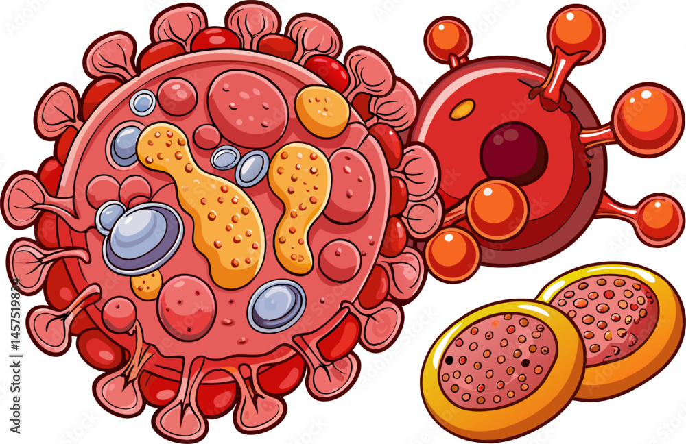 Human hematopoiesis blood cell formation from bone marrow ...