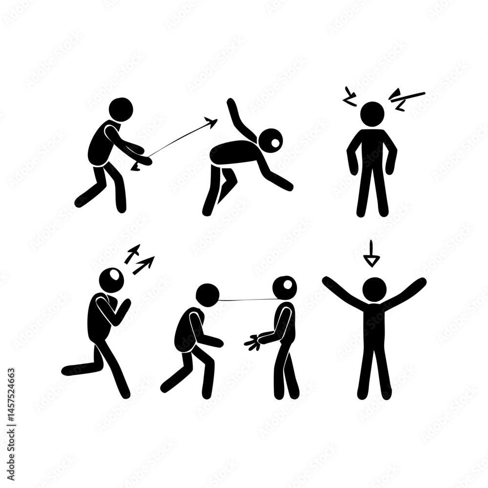 Pictogram of interpersonal interactions and emotions depicted using ...