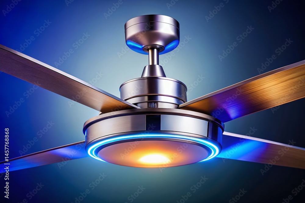 Modern Brushless DC Motor Ceiling Fan with Integrated LED Lighting ...