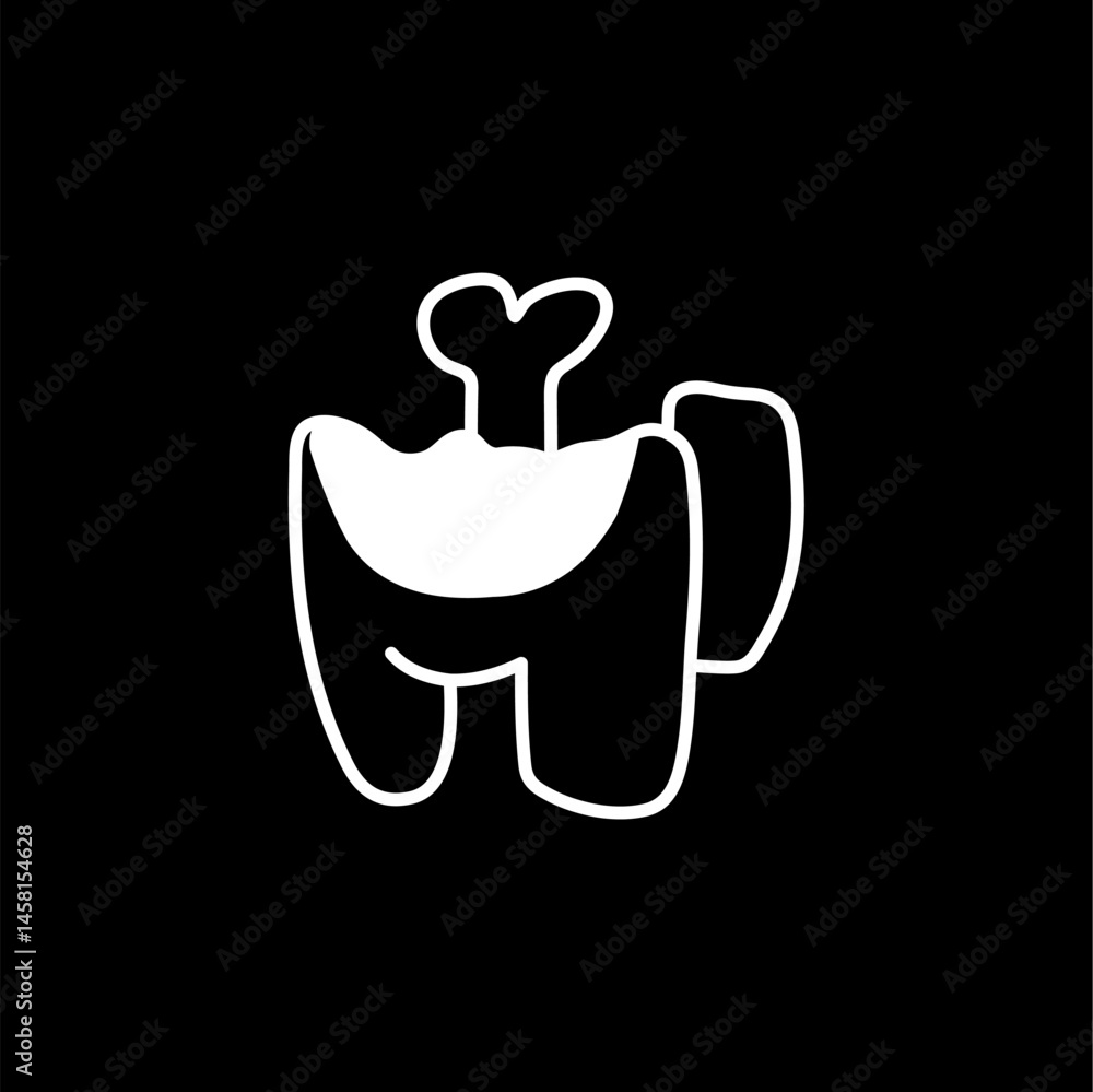 Among Us Bone Dead Body Icon Vector Stock Vector | Adobe Stock