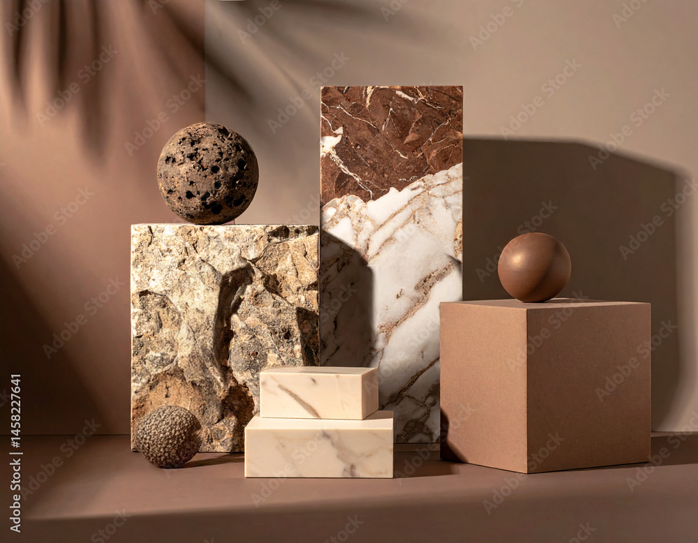 geometric concrete design mood board with concrete tiles color palette ...