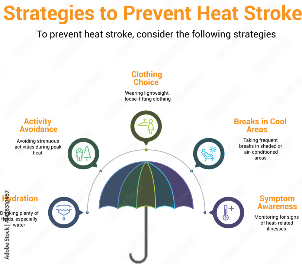 Heatstroke Prevention Strategies: A visual guide offering practical ...