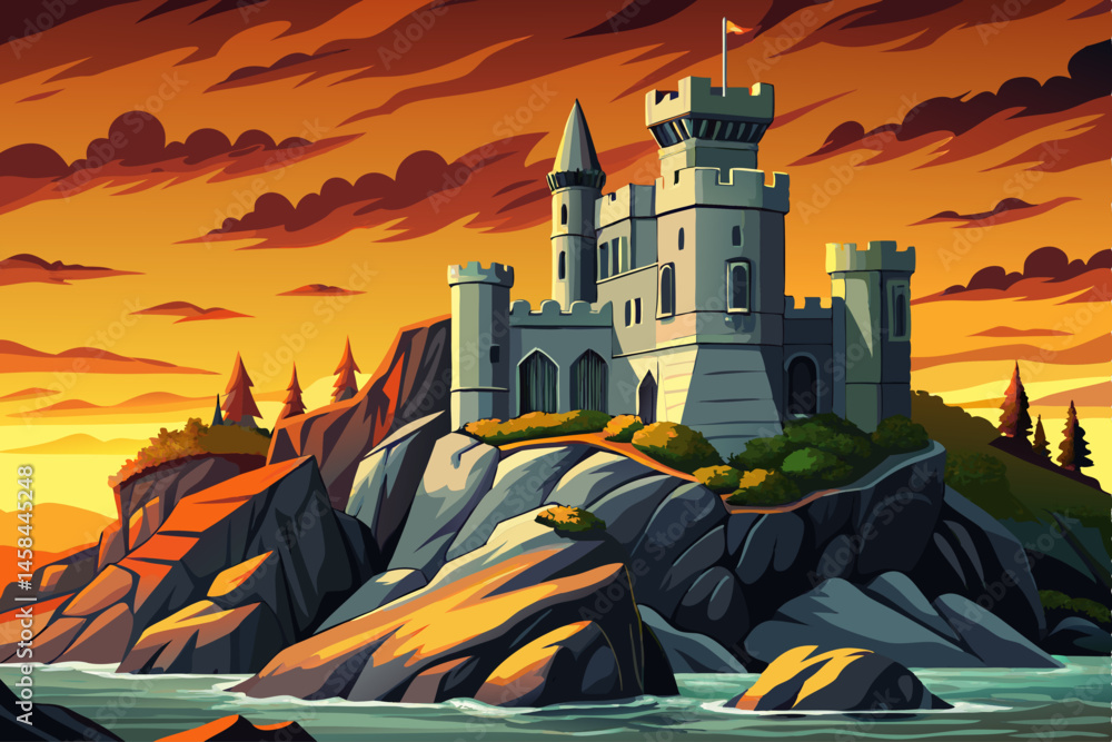 Blackrock Castle and Observatory in Cork, Ireland, captured at sunset ...