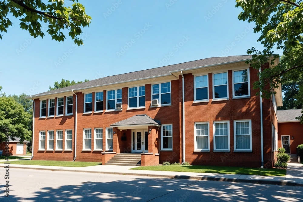 Foto Adaptive Reuse Success: Historic School Building Facade Preserved ...