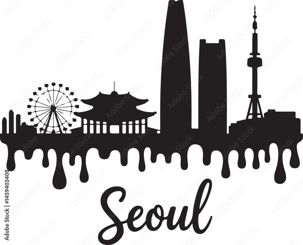 Seoul Skyline SVG | South Korea Cityscape Cut File for Cricut ...