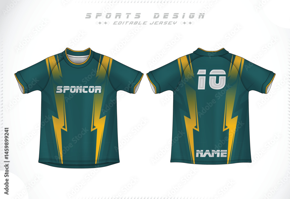 Sports Jersey Design for Sport t-shirt, Soccer jersey mockup for ...