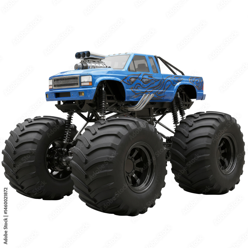 Big Wheel Monster Truck isolated on transparent background, PNG Stock ...