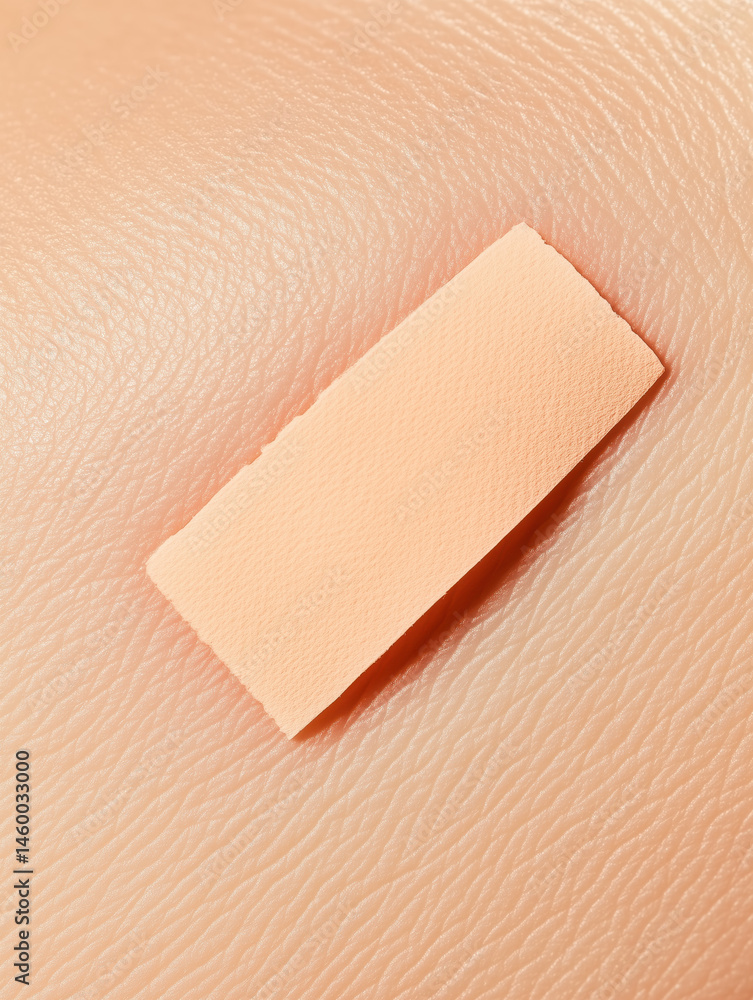 Minimalist skin close-up with nude bandage, symbol of healing, trauma ...